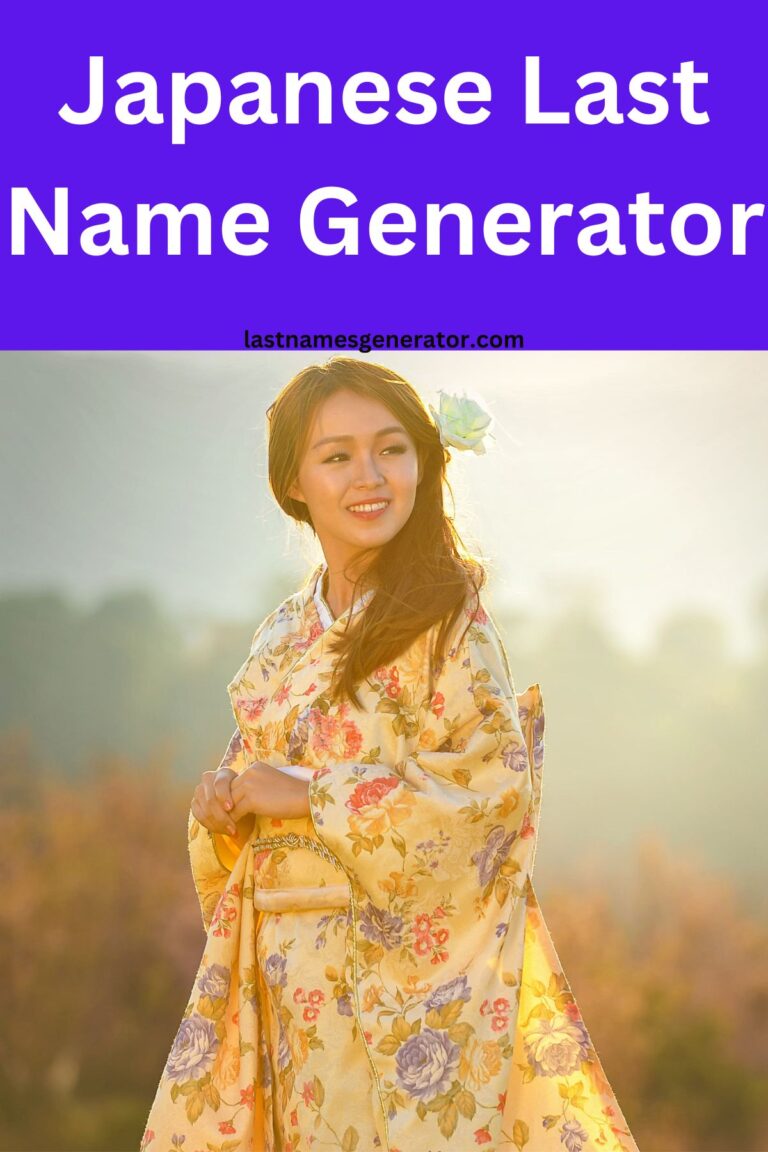 Last Names Generator - Free Last Names Generator